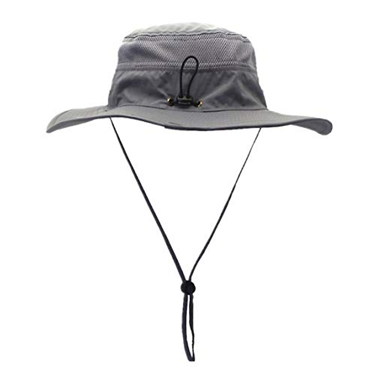 Duakrs Unisex Wide Brim Sun Hat,Outdoor UPF 50+ Waterproof Boonie Hat Summer UV Protection Sun Caps (Gray)