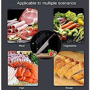 JINGYI 7 Inch Kitchen Knife, Asian Knife Japanese Chef Knife made of German High Carbon Stainless Steel, Ergonomic Handle, Ultra Sharp