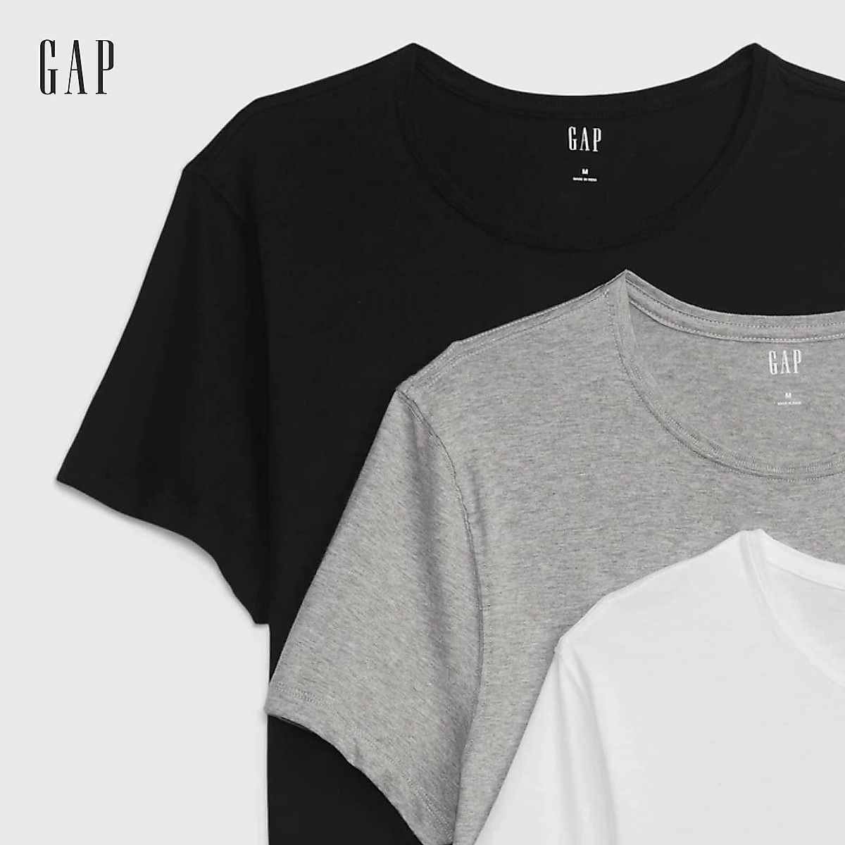 GAP Mens Classic T-Shirt (3-Pack) T Shirt, Multi, Small US