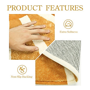 Lahome Boho Round Area Rug - 5Ft Machine Washable Soft Round Bedroom Rugs Non-Slip Throw Round Rugs for Living Room, Cute Rainbow Sun Print Circle Rugs for Office Dining Room Nursery Kids Classroom