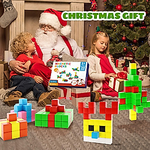 Hiwawind Magnetic Blocks 30pcs, Toddler Toys for Boys and Girls,Large 1.18 Inch Magnet Building Toys,Creative STEM Montessori Sensory Toys, Magnet Toys for Kids Age 3 4 5 6 7 8 Year Old