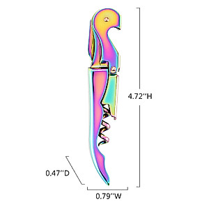 Mirage Corkscrews Wine Key Double Hinge Wine Opener Waiter Corkscrews Rainbow 2 PCS