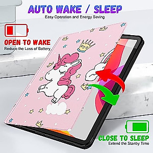 Uppuppy for Apple iPad Mini 6 Case for iPad Mini 6th Generation Case Kids Cute Folio Women Girls Girly Cartoon Cover for iPad Mini 2021 Case 6th Gen 8.3 Inch A2567 A2568 A2569