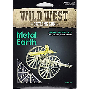 Fascinations Metal Earth Wild West Gatling Gun 3D Metal Model Kit