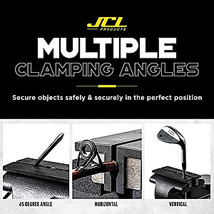 JCL Vise Jaws - Nylon, Multipurpose 4" - Use on any Metal Vise, Magnetic Reversible Pads, Clamp Flat or Round Products