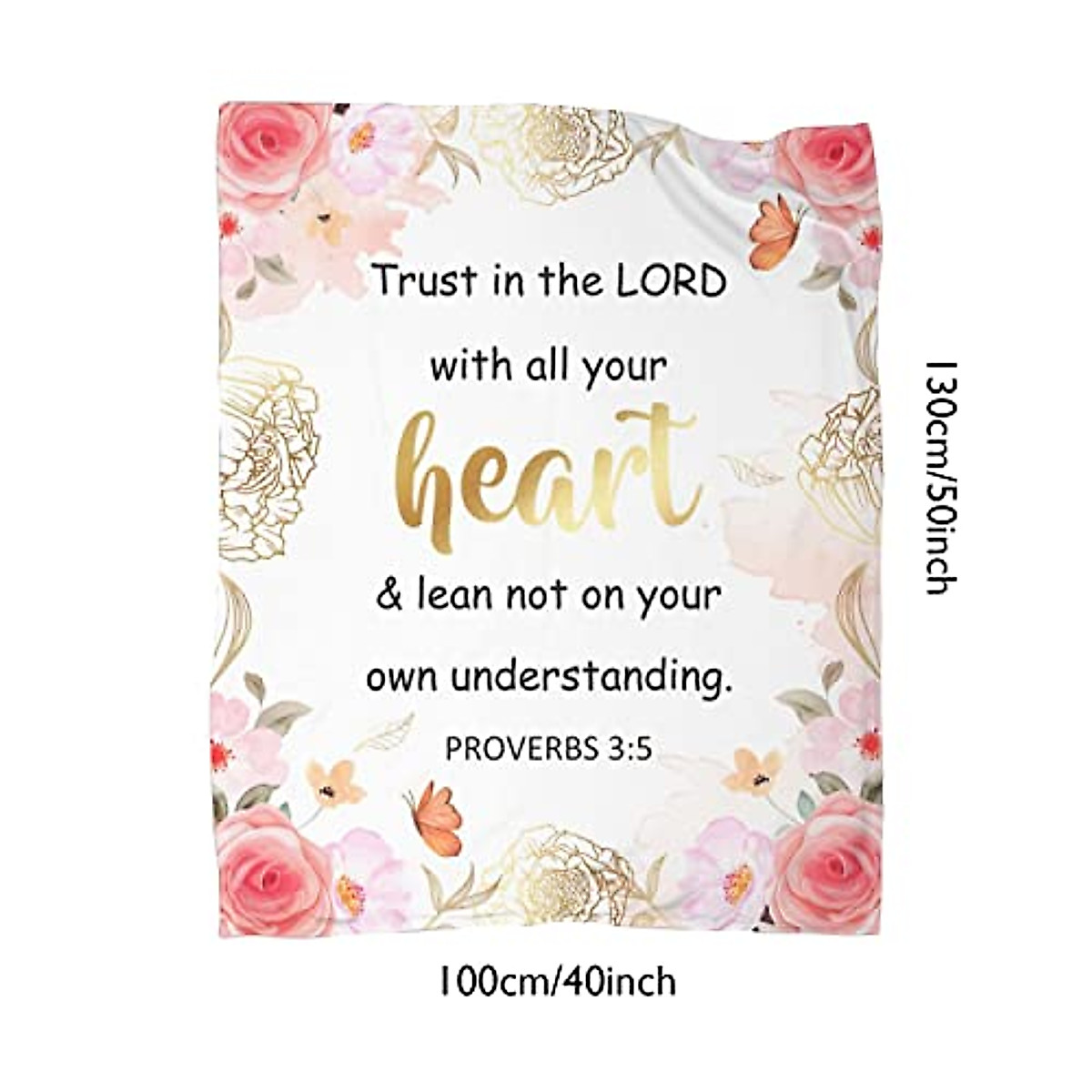 TROCHIN Bible Verse Blanket, Inspirational Religious Gift Throw Blanket with Bible Verse Religious Gifts for Women 50x40in