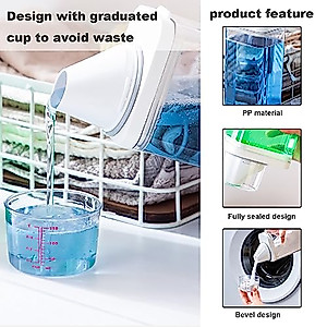 Washing Powder Storage 1100ml Laundry Detergent Dispenser with Measuring Cup Moisture-Proof Reusable Empty Soap Detergent Box Container 21 * 10.5 * 8.5cm