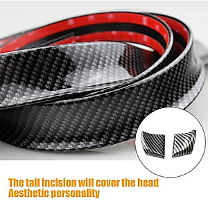 ZKFAR 1 PC Universal Car Decorative Strip, 59In Car Rubber Strip Bar Spoiler Tailfin, Car Trunk Spoiler Lip Kit, Fit for Most Cars (Carbon Fiber Black)
