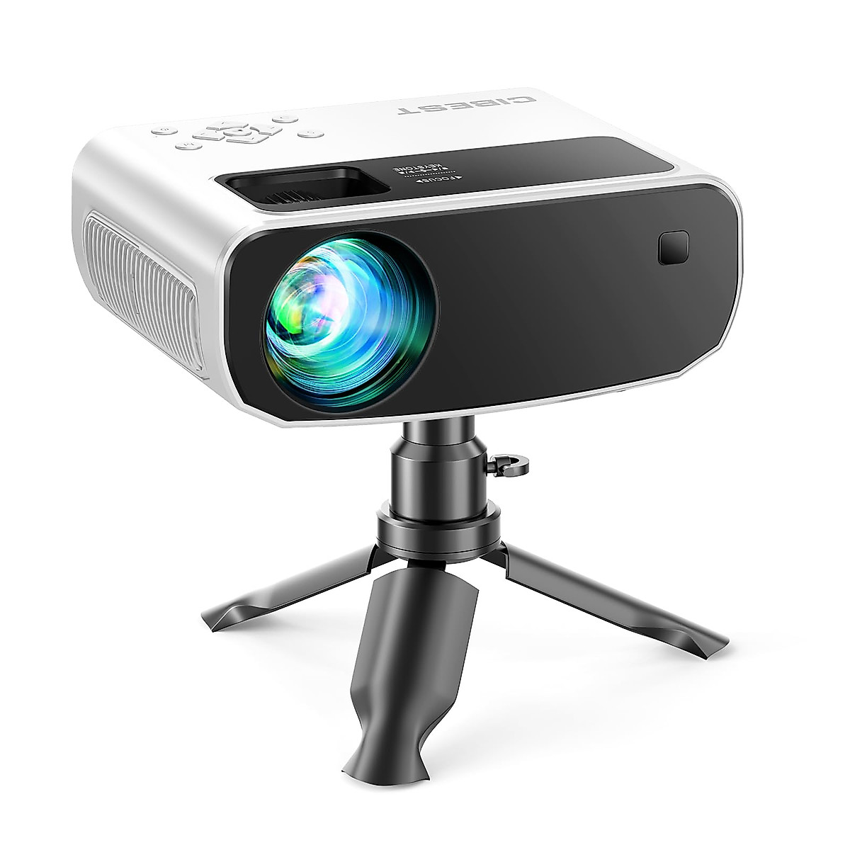 Mini Projector, Upgraded CiBest Native 1080P Portable Projector 10000L, Outdoor Projector for Home Theater Movie Projector, Projector 4K Compatible with HDMI, VGA, USB