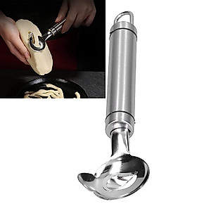 Fdit Kitchen Noodle Knife, Noodle Knife Sturdy Slotted Design Small for Kitchen for Home for Chopping Vegetables for Cutting Dough(Left hand)