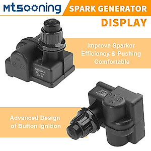 Mtsooning Universal Spark Generator, 5 Male Outlet Push Button Ignitor, AA Battery Igniter Replacement for Broil King, Broil-Mate, Sterling, Silver Chef, Amana, Uniflame, Surefire, BBQ Pro, Fire Pit