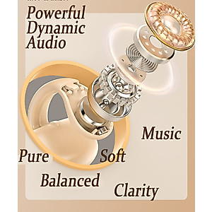 Loluka Ear Clip Bone Conduction Headphones Wireless Bluetooth Open Ear Headphones 68 hrs Playtime with Charging Case,Bluetooth 5.3 Workout Cycling Running Bone Conduction Headphoe Set