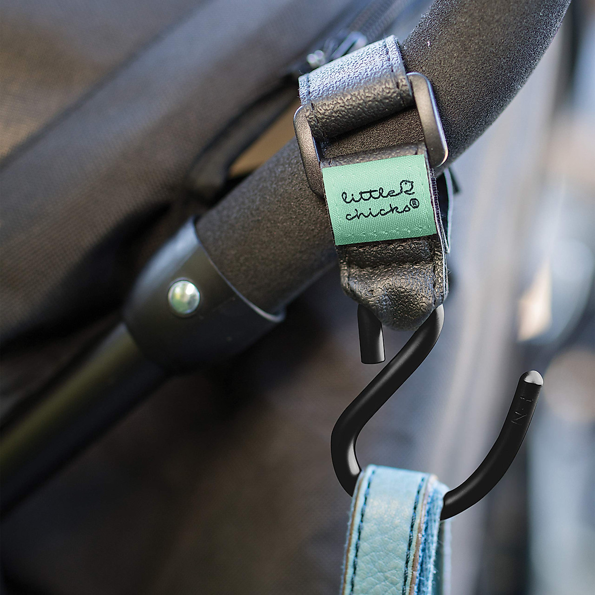 Little Chicks Baby Stroller Organizer Hook Clip for Purse and Bags - 2 Pack - Model CK096