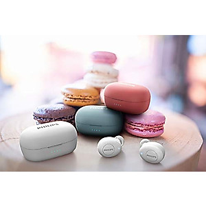 Philips T2205 In-ear True Wireless Headphones with IPX4 Splash Resistant, Super-small Portable Charging Case, Built-in Microphone, Up to 12 Hours (4+8) Playtime, Works with Voice Assistants, TAT2205BK