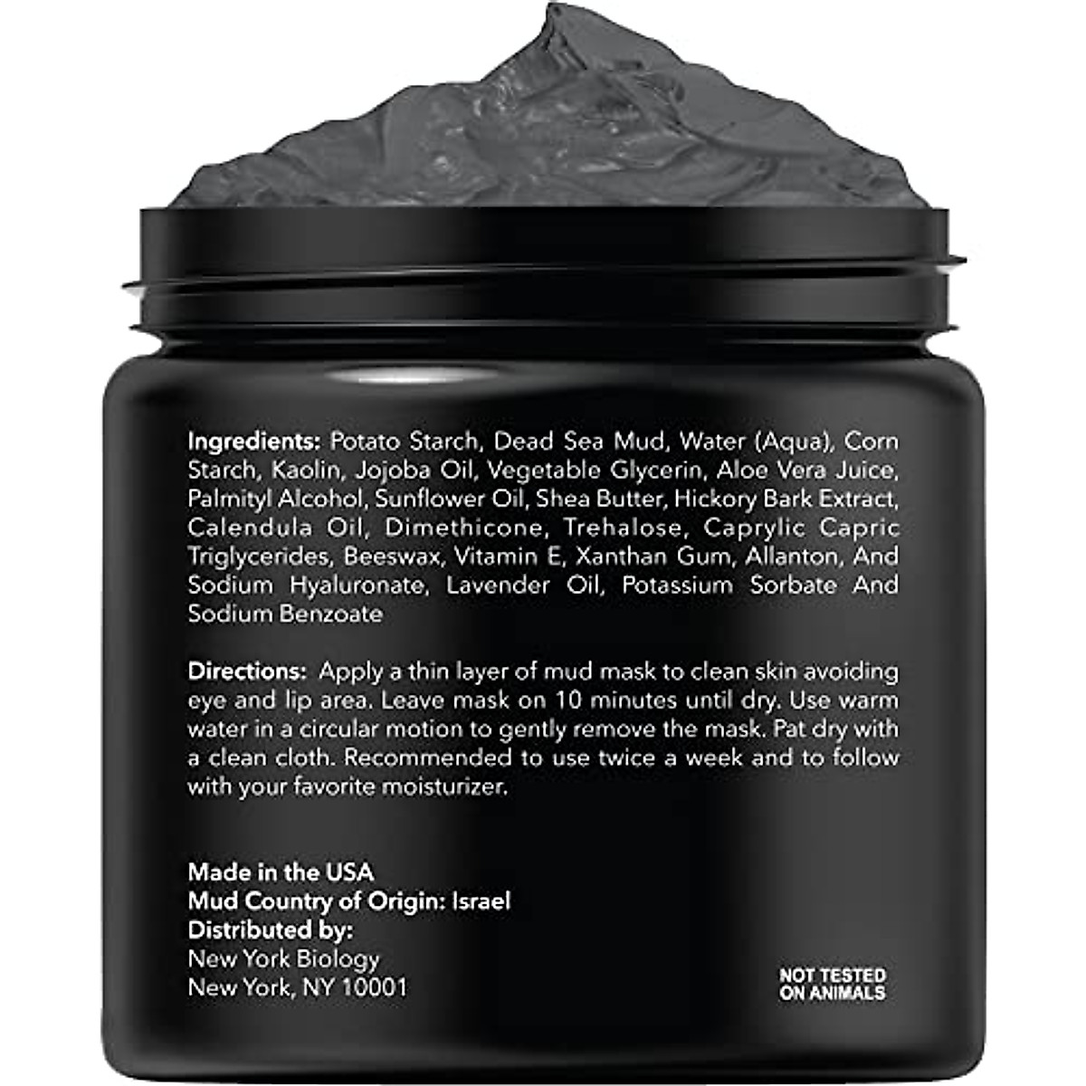 New York Biology Dead Sea Mud Mask for Face and Body - Spa Quality Pore Reducer for Acne, Blackheads and Oily Skin, Natural Skincare for Women, Men - Tightens Skin for A Healthier Complexion - 8.8 oz