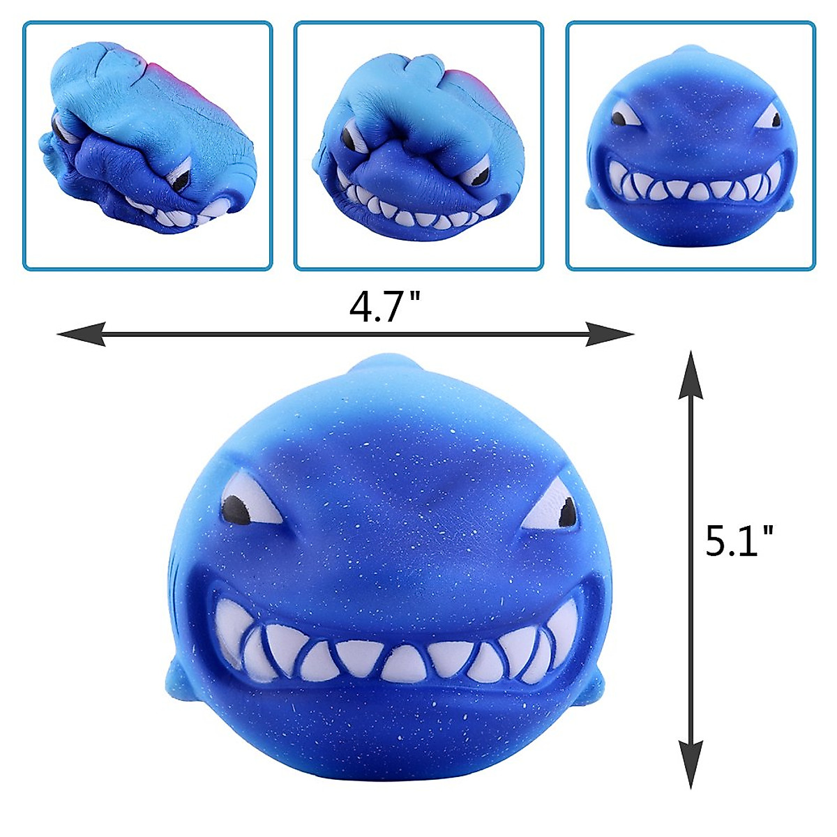 Anboor 5.5 Inches Squishies Shark Galaxy Jumbo Kawaii Super Soft Slow Rising Scented Animal Big Squishies Stress Relief Kid Toys