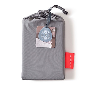 bbhugme Pregnancy Pillow Cover - Cotton Jersey Fabric - Fits Pregnancy Pillow for Side Sleeping - Cover Only, Pregnancy Pillow Sold Separately, Stone