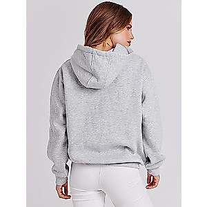 ANRABESS Women's Oversized Hoodies Fleece Casual Pullover Drawstring Long Sleeve Hooded Sweatshirts 2023 Fall Fashion Clothes Trendy Y2k Outfits for Teen Girls A1072huahui-S Heather Gray