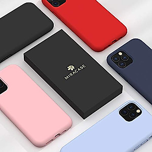 Miracase Liquid Silicone Case Compatible with iPhone 11 Pro 5.8 inch(2019), Gel Rubber Full Body Protection Shockproof Cover Case Drop Protection Case(Black)