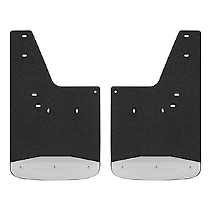 LUVERNE 250930 Front 12-Inch x 20-Inch Textured Rubber Mud Guards, Select Dodge, Ram 1500, 2500, 3500 , Black