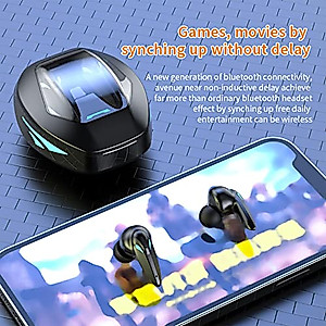 2022 New Wireless Earbuds Bluetooth Earbuds Control with Charging Case, Noise Cancelling,HiFi Sound,Digital Led Light Ipx5 Waterproof Earphones in-Ear for Sports and Gym