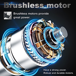 ARyee 21V Cordless Impact Wrench, Brushless Impact Wrench 1/2 inch Max Torque 650N.m, 2Pcs 5.5Ah Battery, 6 Sockets, Fast Charger and Tool Box, High Torque Power Impact Gun for Car/Home