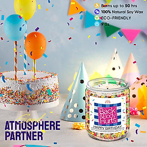 Birthday Candle Gifts for Women and Men - Birthday Gifts for Her and Him - Unique Best Friend Birthday Gift Ideas Funny Happy Birthday Candle, Colorful