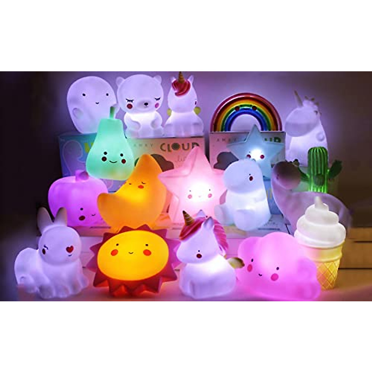 KAURI Kids LED Blue Star Light Dumpling Light for A Nursery Light Toddler Nightlight Kids Room Adult Room Or Decorations for Holidays and Parties Battery Powered Nightlight