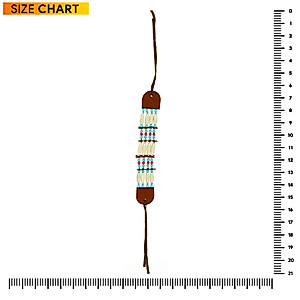 Skeleteen Native American Choker Necklace - Indian Costume Accessories Ethnic Beaded Jewelry