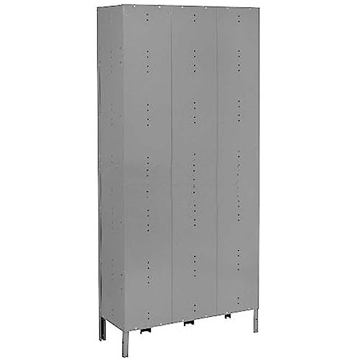GLOBAL INDUSTRIAL Double Tier Locker, 12x18x36 6 Door, RTA, Gray