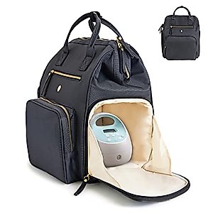 Chertsey by Idaho Jones Bag with Cooler Pocket and 15” Laptop Sleeve – Ultra Comfortable Pumping Supplies Backpack Bag for Spectra Pump S1, S2, Wearable Breast Pumps