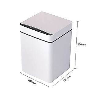n/a 12L Smart Trash Can Automatic Induction Infrared Motion Sensor Dustbin Home Kitchen Bathroom Waste Garbage Bin White
