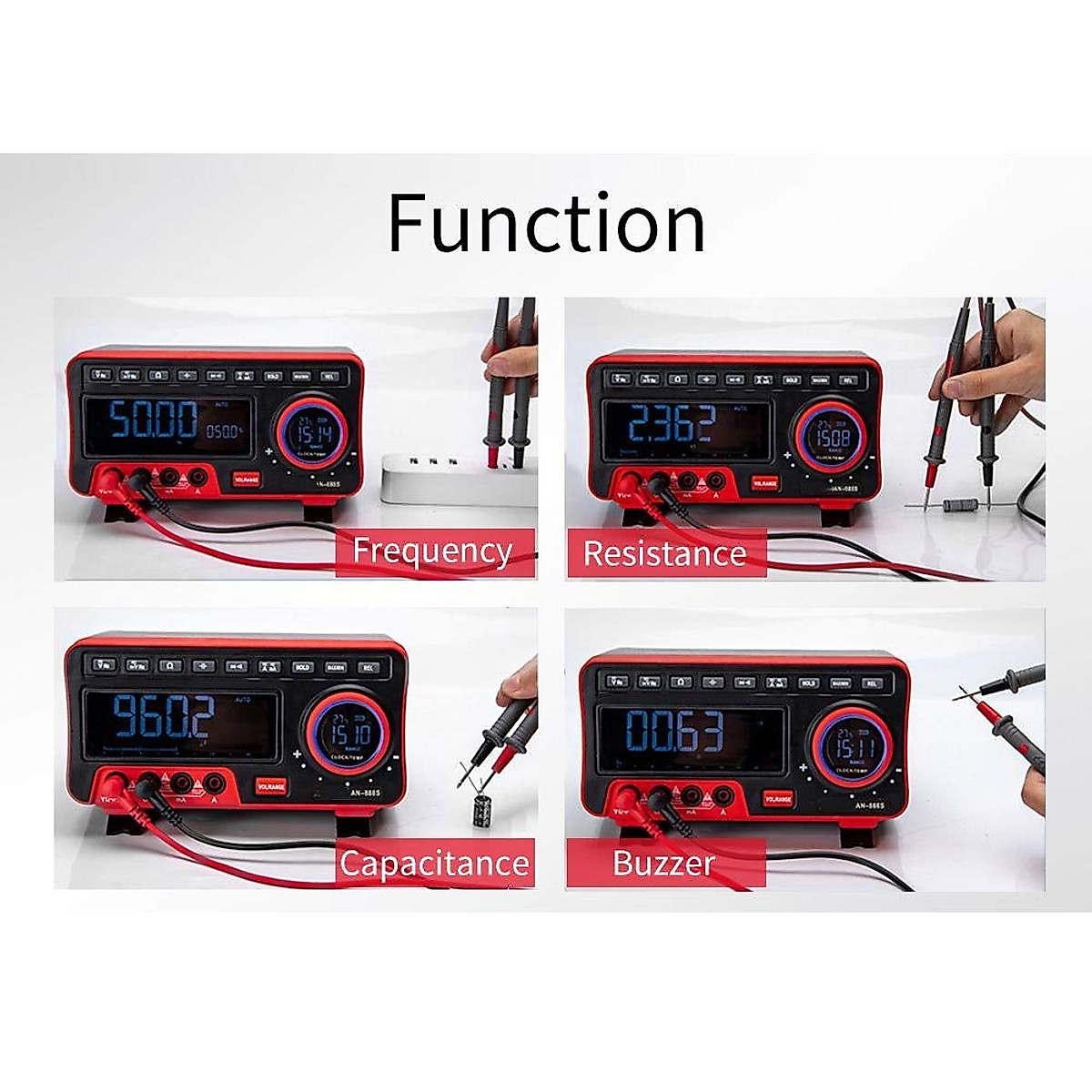 Benchtop Digital Multimeter ZT5566 Multifunctional Electrical Tester 19999 Count Multimeter Auto Range Voltage Meter with Music
