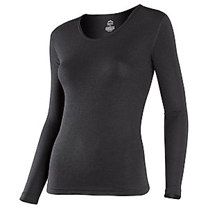 ColdPruf Women's Platinum II Activewear Long Sleeve Crew Top, Black, Large