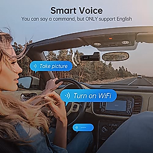 AZDOME M330 1080P FHD Dash Cam, Built-in WiFi Dashcams for Cars, Voice Control Car Camera, 0.96" Screen, Super Capacitor, Night Vision, G-Sensor, Parking Monitor, Loop Recording