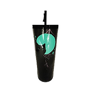 Starbucks Exclusive LIMITED EDITION Halloween 2021 Glow in the Dark Black Cat Tumbler: 24 oz Venti Cup