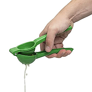 RUAFOX 2 Pack of Red Tortilla Warmer with Lid - 9" and 7" Soft Tortillas Waffle and Pancake Keeper- Microwave Insulated Thermal Plastic Server- Comes with Premium Coated Metal Green Lime Squeezer