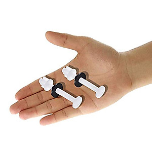 6 Pack Plastic Toilet Seat Hinge Bolts and Nuts Washers for Top Mount Toilet Seat Hinges