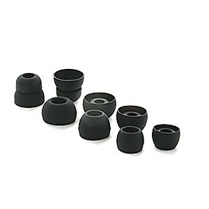4 Pairs Replacement Eartips Earbuds Eargels Earpads for Powerbeats 2 Wireless Beats by dr dre (Black)