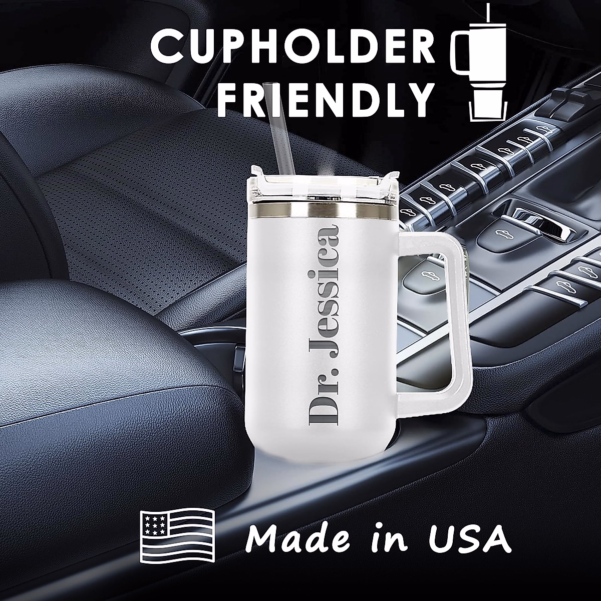 LifGif Doctor Name Personalized Laser Engraved 40 oz Large Tumbler, Custom Name Physician Assistant Graduation Gifts, Physician Associate Gifts For Birthday Christmas, Nurses Week Gifts For Women