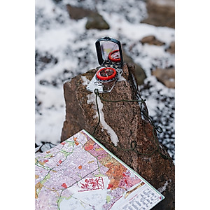 Sighting Compass Mirror Adjustable Declination - Boy Scout Compass Survival Camping | Base Plate Compass Kids Navigation | Orienteering Compass Hiking Map Read Military Compass Backpacking Clinometers