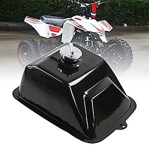 ATV Fuel Tank with Cap, ATV Metal Gas Tank with Cap No Oil Leakage for 150cc 200cc 250cc ATV Quad 4 Wheeler Fuel Tank