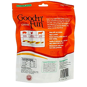 Healthy Hide Good 'n' Fun Triple-Flavor Twists - Beef, Pork & Chicken Regular - 22 Pack - Pack of 4