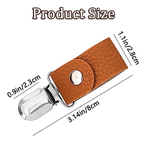 2 Pack Leather Hat Clip for Travel,Hat Holder,Hands Free Bag Accessory for Women,Travel Hat Clip for Sunhat,Bag,Luggage,Backpack,Purse (White)