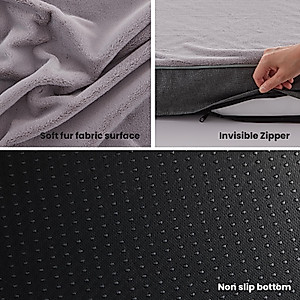 URGVANZ PET Cooling Dog Beds for Large Dogs, Orthopedic Memory Foam Dog Bed, Large Pet Beds with Washable Cover, Ideal for Arthritic Dogs Up to 65Lbs