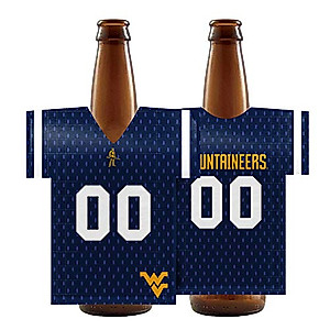 Logo Brands NCAA West Virginia Mountaineers Unisex Jersey Coozie, One Size, Team Color