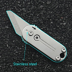 PJYTAC Mini Pocket Knife, Portable Small Stainless Steel EDC Tool Box Opener Knife for Daily Use and Outdoors(2 Packs)