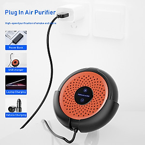 Car Ionizer Air Purifier,Timeage USB Air Ionizer for Bedroom, Desk, Car, Office,Travel,and Smoker, With Plasma Ionic Tech to Eliminates Smoke & Odor