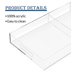 Multipurpose Acrylic Tray Set, 10X6.1X1.3inches Pedicure Tray, SPA Tray,Foot Care, Foot SPA, Tray Set Includes 4 Acrylic Bowls, Brush and Small Scraper Spoon