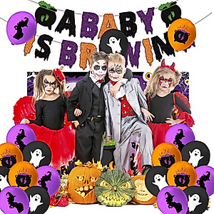 Halloween Baby Shower Party Supplies with Magic Theme, A Baby is Brewing Halloween Baby Shower Party Decorations Supplies, Party Favors for Baby Boy Girl
